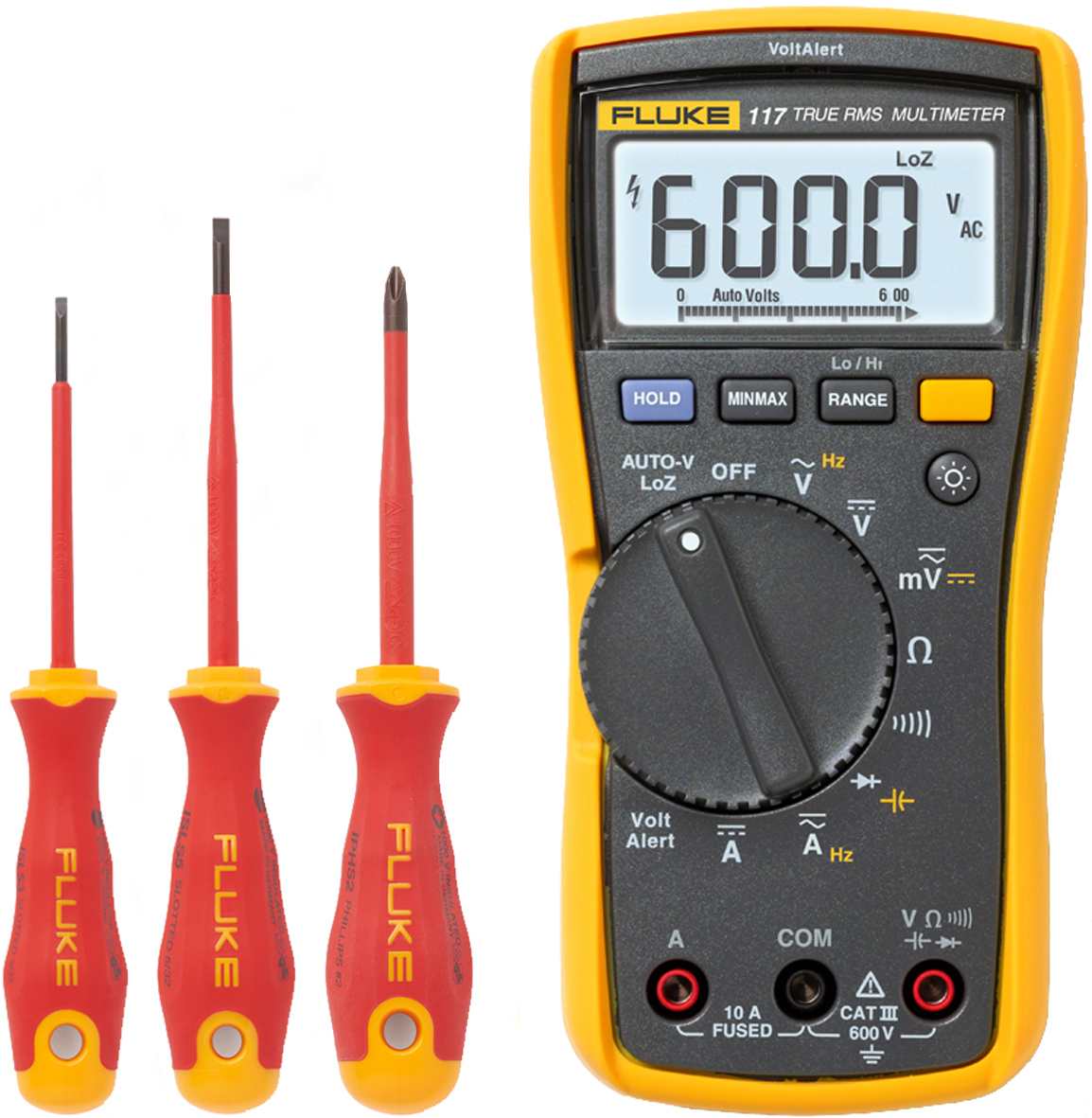 FLUKE IB117L digital multimeter 117 + VDE screwdriver set 3-piece ...