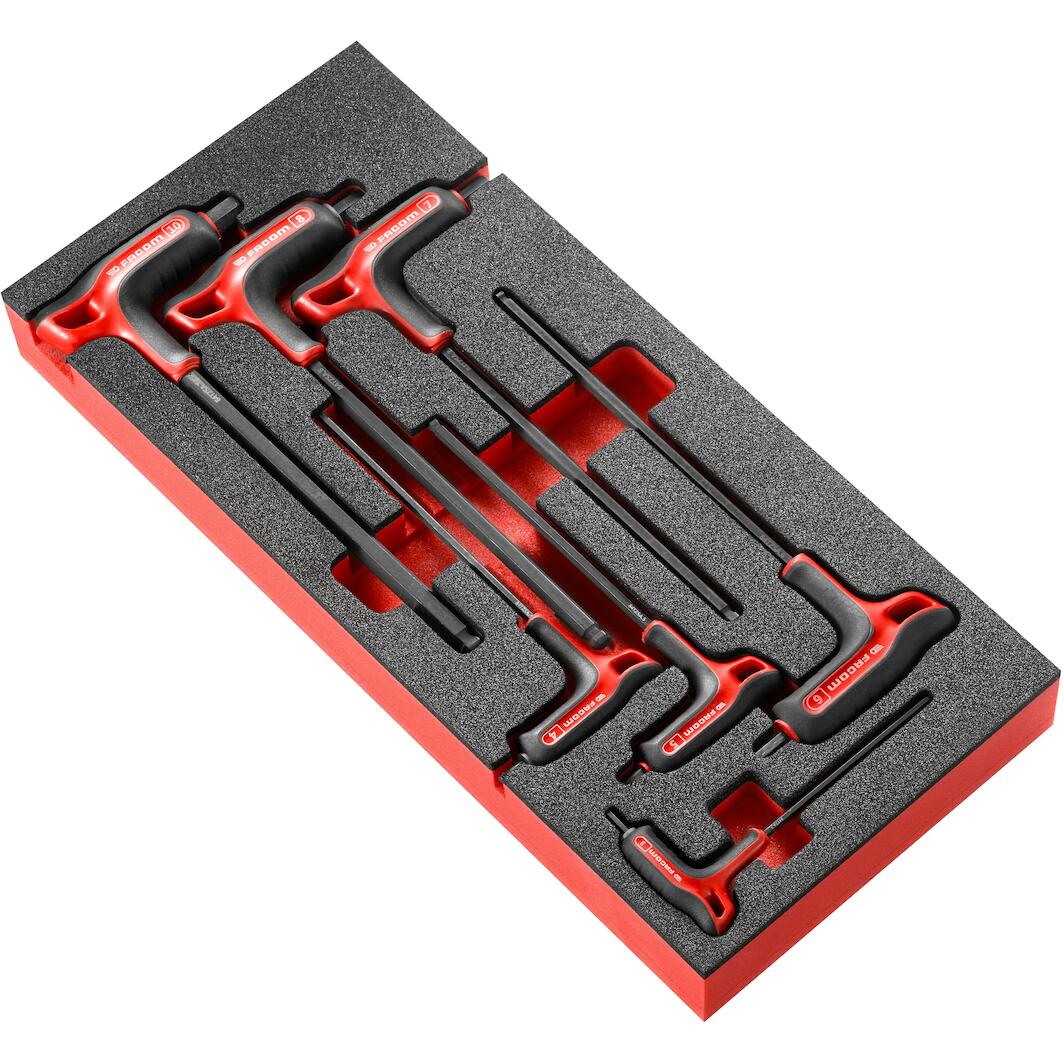 FACOM MODM.84TZSA hex key L-wrench set with T handle and round head in ...