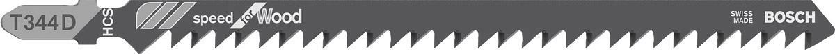 BOSCH 2608633A34 jigsaw blade T 344 D Speed for Wood (5 pack) | Klium
