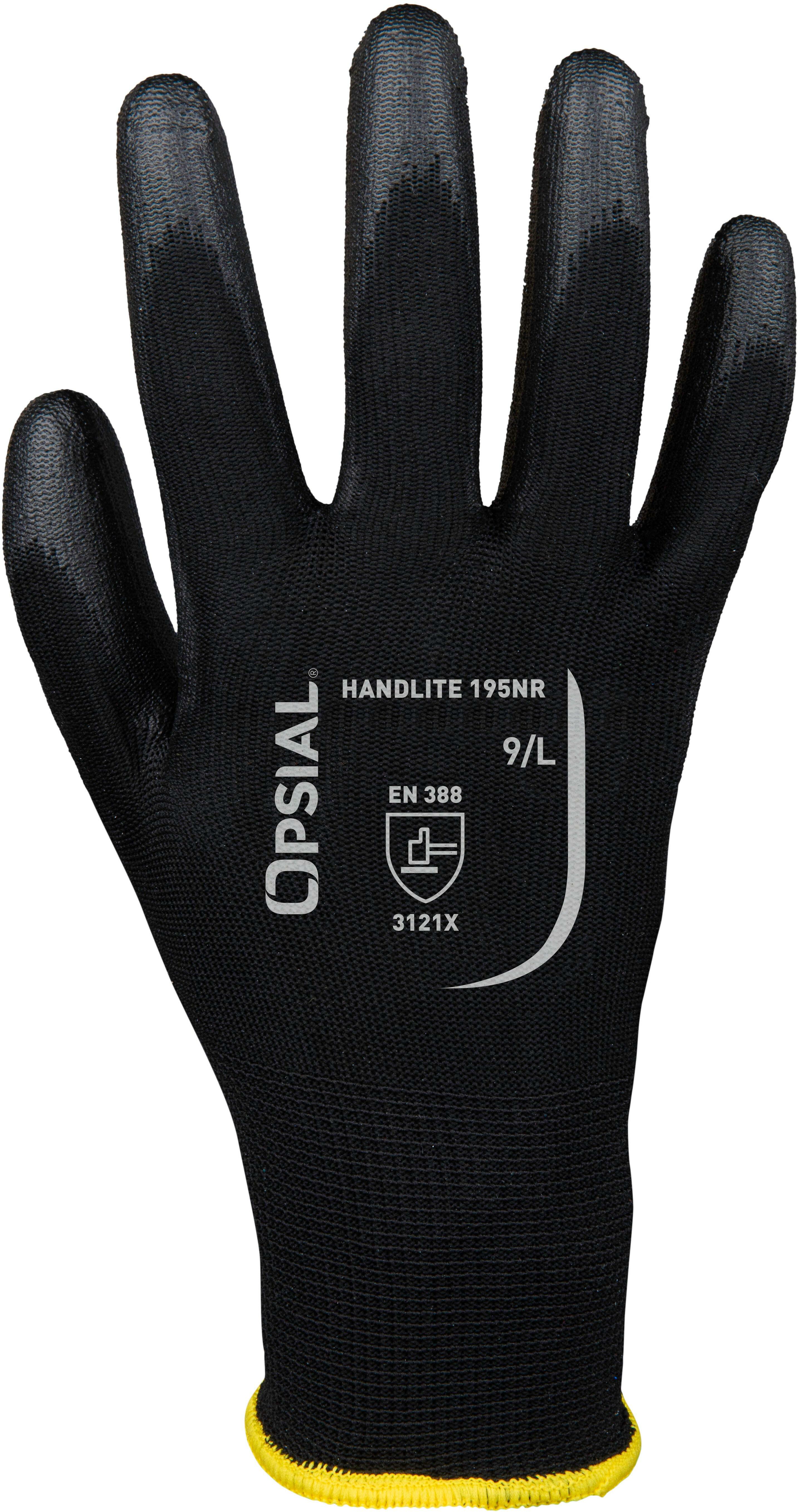 OPSIAL HANDLITE 195NR polyester-coated gloves (black) | Klium
