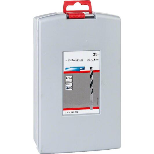 BOSCH 2608577352 HSS spiral drill bit set PointTeQ 1 13 mm in ProBox 25 piece Klium