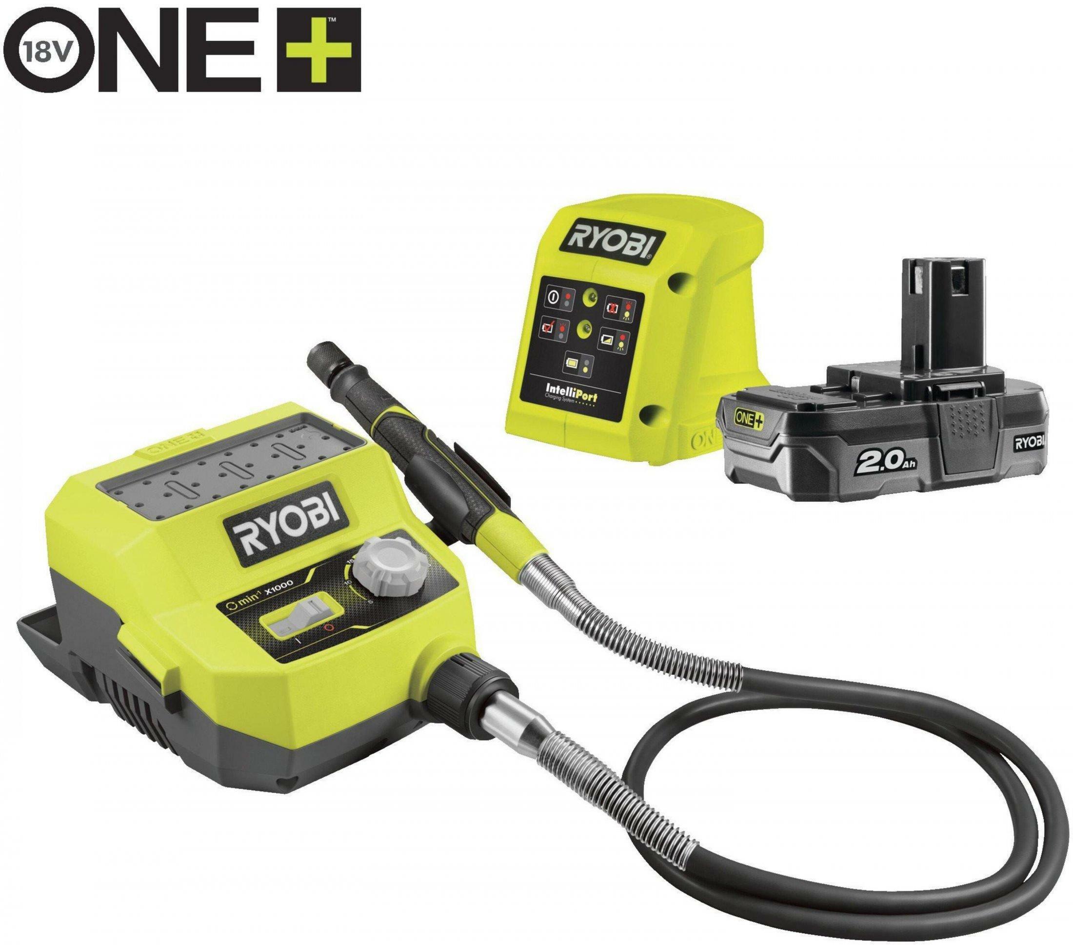 RYOBI RRTS18-120GA35 18V ONE+ cordless rotary tool with 35-piece ...
