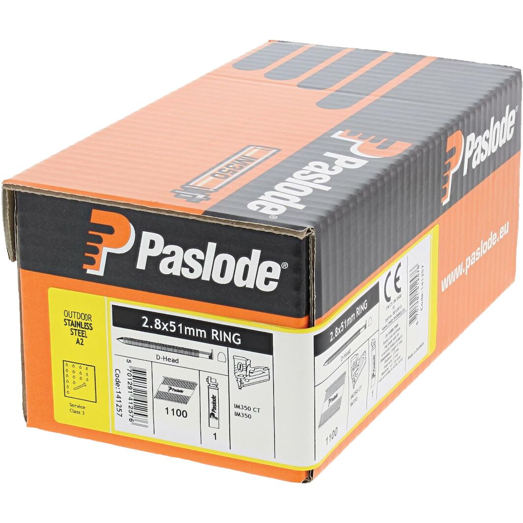 PASLODE 141257 paper-bonded strip nails 2,8x51 ring stainless steel A2 ...